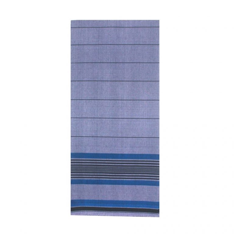 Grey Lungi with Blue Border - Mr.Lungi