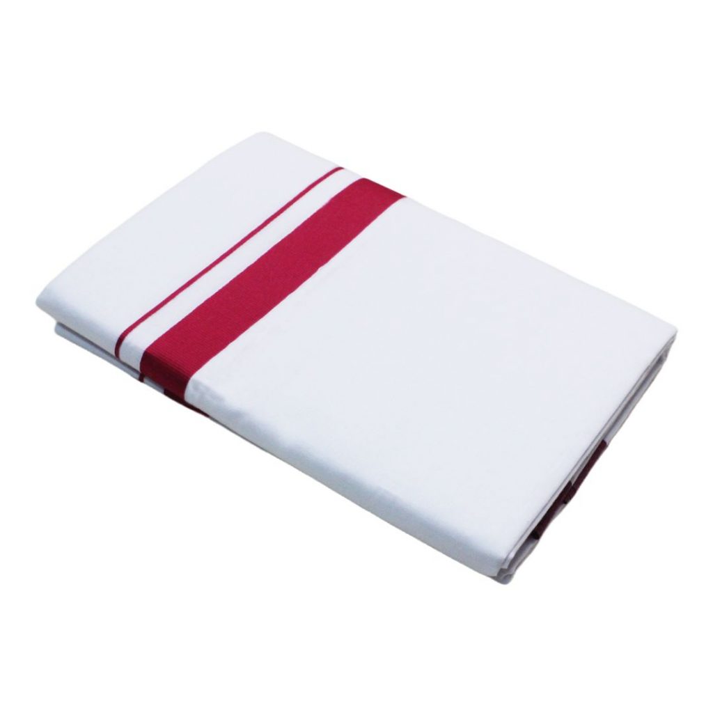 Big Rose Border Double Dhoti - 3.6 Mt - Mr.Lungi