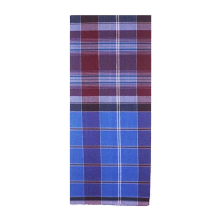 Blue Red and Maroon Box Lungi - Mr.Lungi
